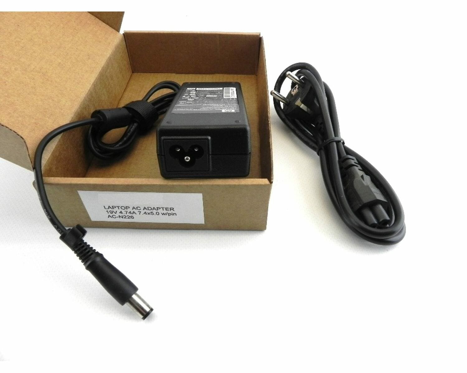 Блок питания зарядка для ноутбука HP 90W 19V 4.74A 7.4*5.0 (w/pin) прямой штекер с кабелем питания