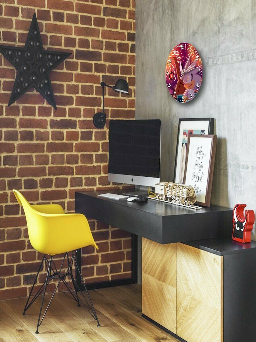 Настенные часы УФ с рисунком игры Sonic The Hedgeh - 3423