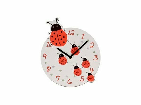 Детские настенные часы В мире малышей: божьи коровки, MDF, 28 см, Koopman International Y36400620-1