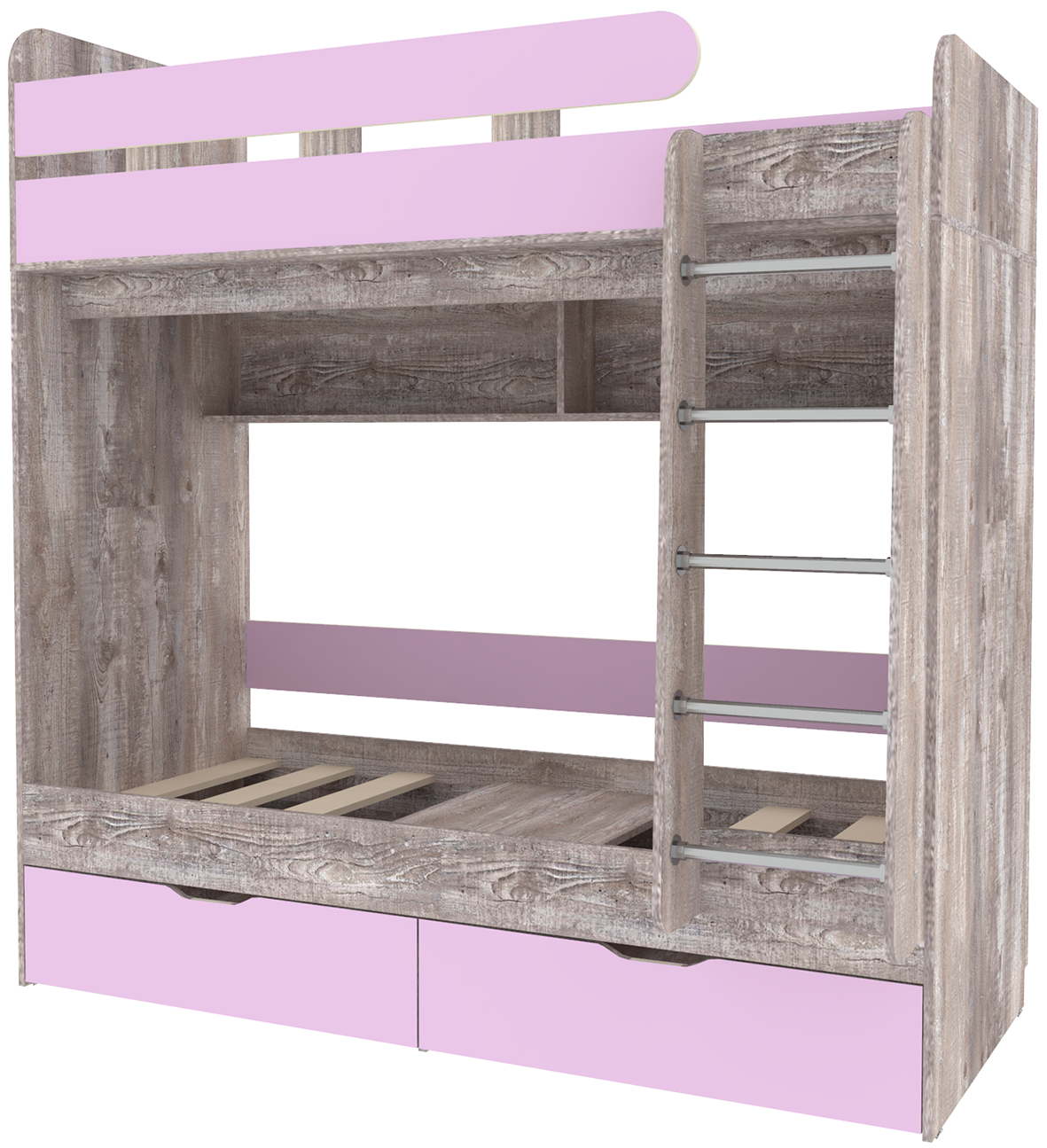 Двухъярусная кровать Юниор 5 80x160 Бетон Ирис