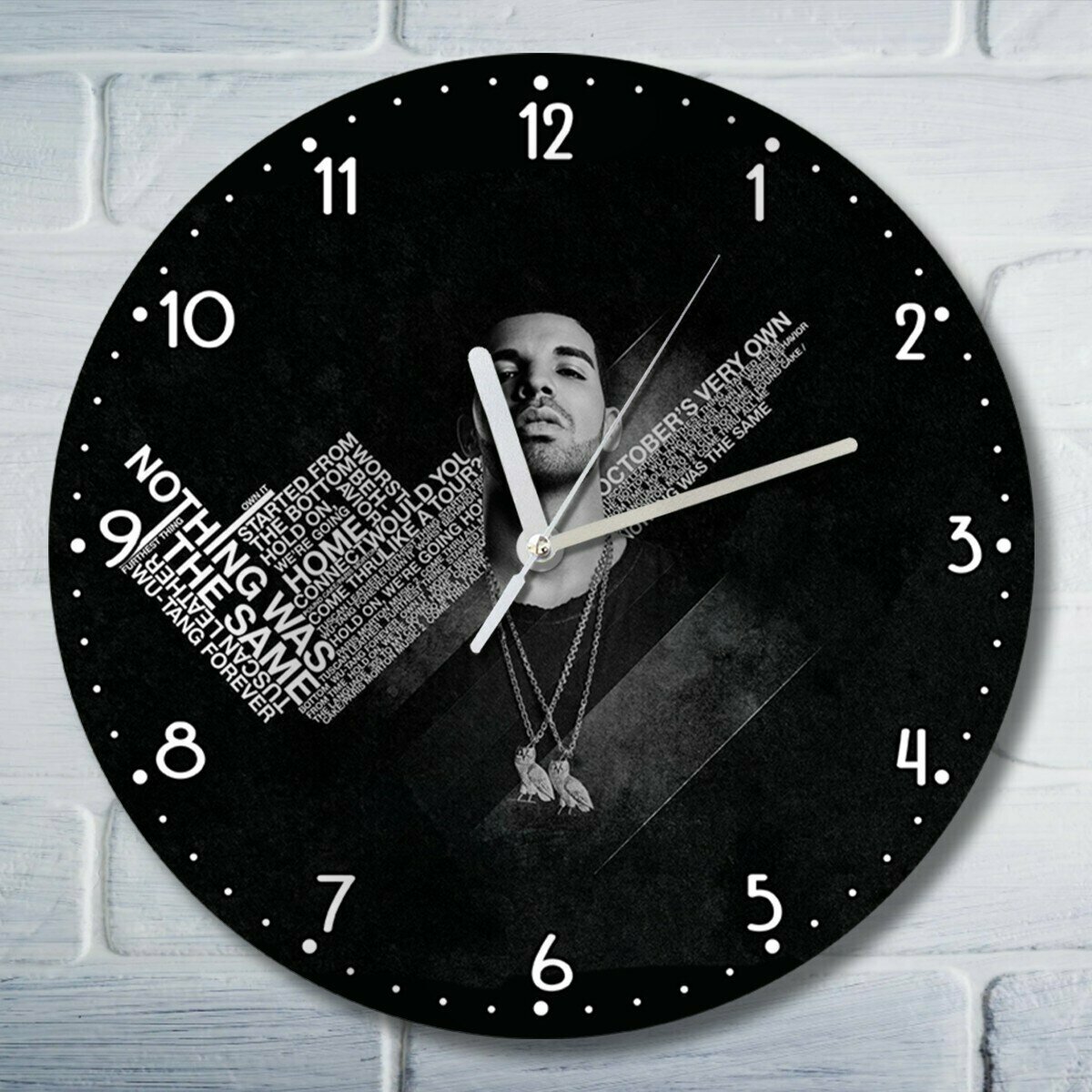 Настенные часы УФ с рисунком музыка - 2038