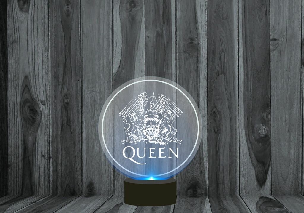 Светильник, ночник 3D Queen, Куин №3