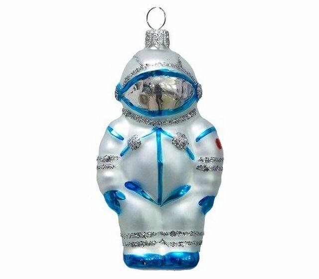 Ёлочная игрушка "Космонавт" (Ёлочка) отделка скафандра синяя