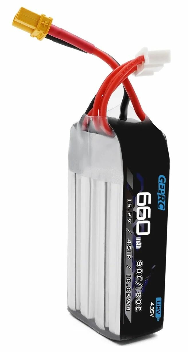 Аккумуляторная батарея GEPRC 660 мАч 90C 4S LiHV с разъемом XT30