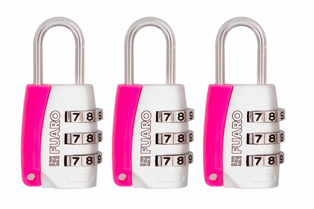 Замок кодовый чемоданный Fuaro PLZ-27-03P CODE блистер (комплект 3 штуки)