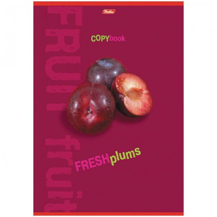 Хатбер 80Т4влВ3/FF-2 Тетрадь fresh fruit, ф. а4, кл, офсет, выбороч. лак, 80 л, рисунок красные яблоки хатбер