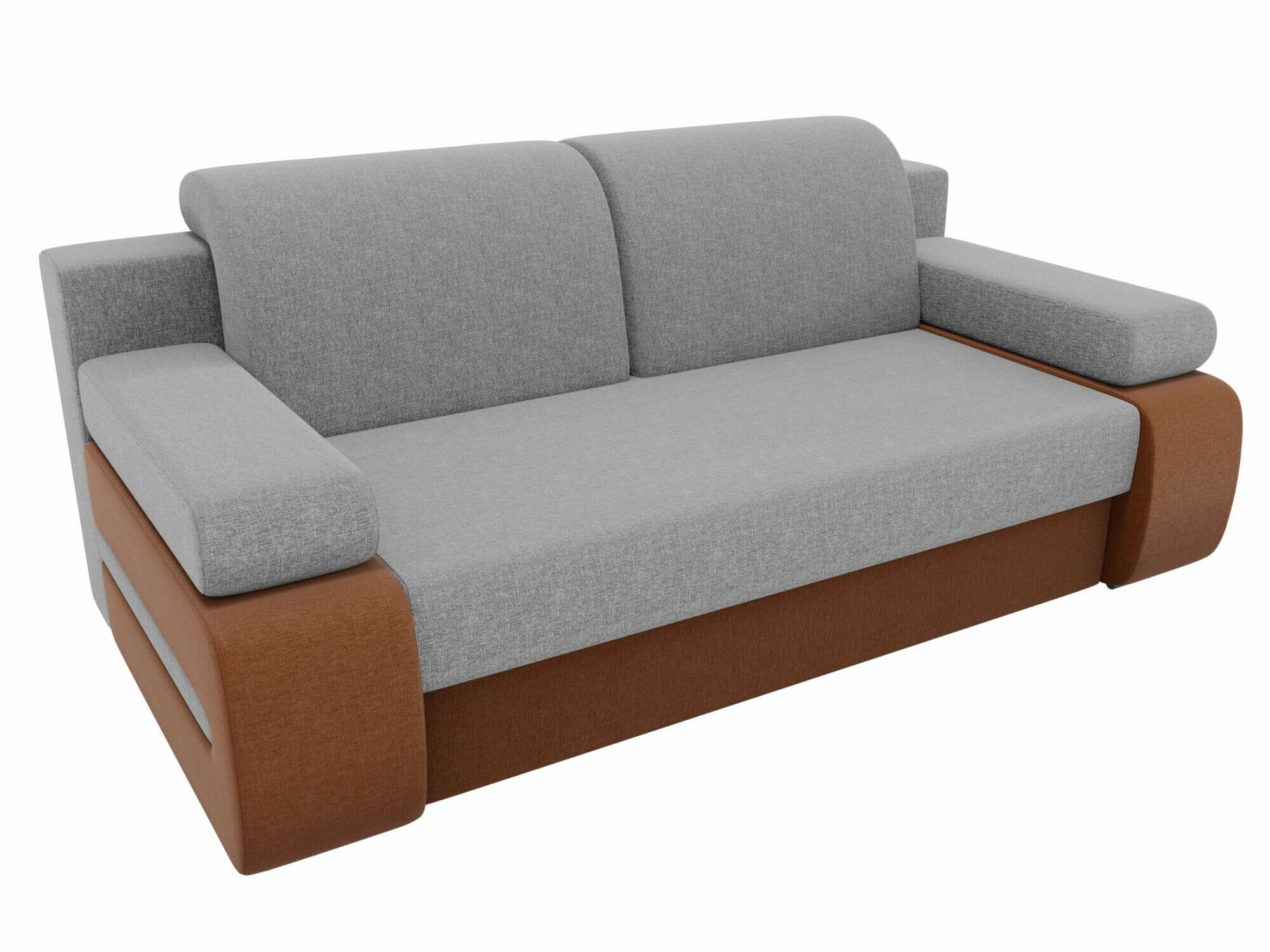 Artum Прямой диван Денвер рогожка серый коричневый