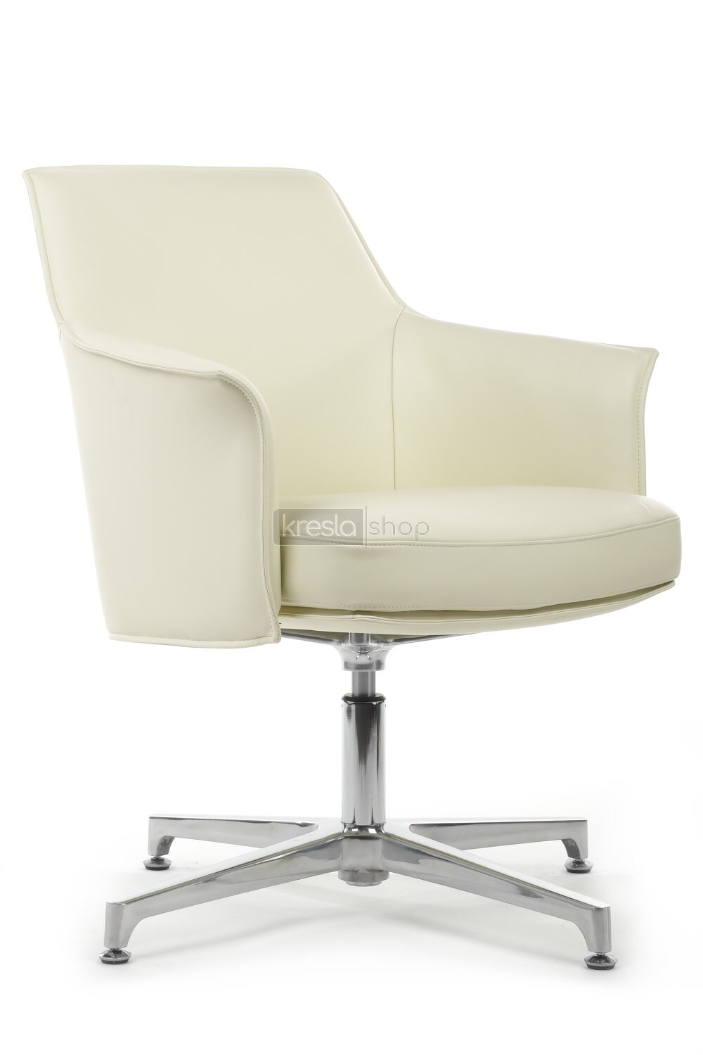 Конференц-кресло Riva Design Pocco-СТ / Rosso-ST C1918 белая кожа