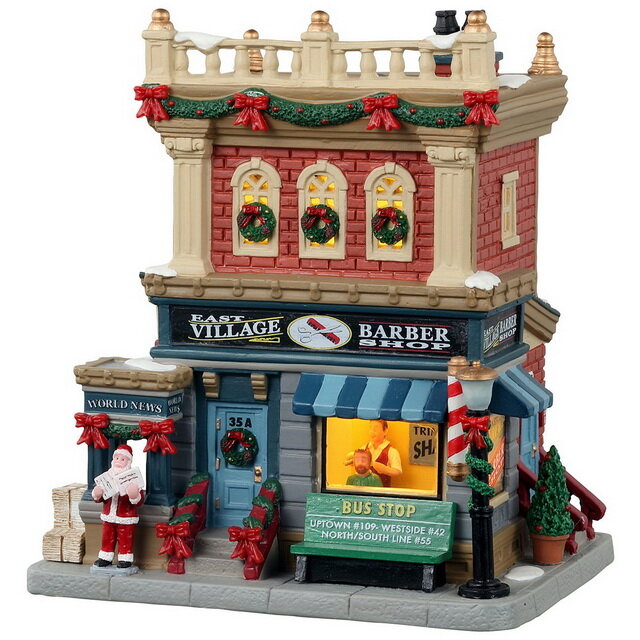 Барбершоп Ист-Виллидж 18*17 см, подсветка, Lemax, 15771-lemax