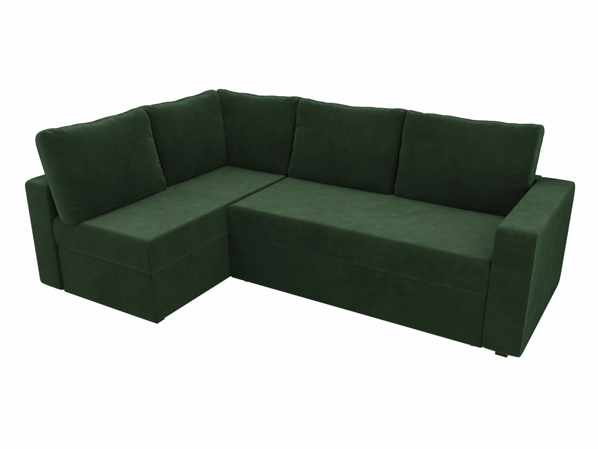 Artum Угловой диван Оливер велюр зеленый левый