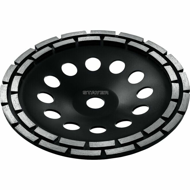 STAYER Double, d 180 мм, двухрядная алмазная шлифовальная чашка (33381-180)