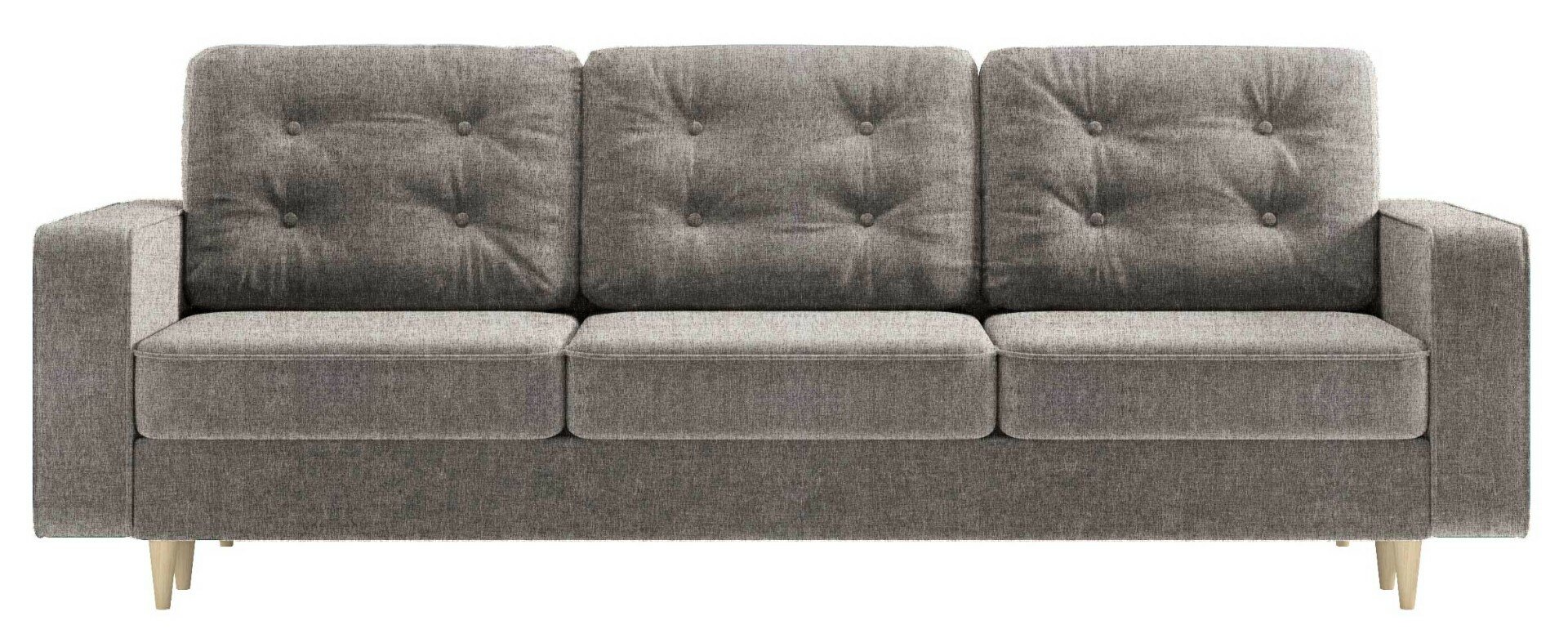 Диван трехместный Феличита, еврокнижка, в цвете серый (Bingo-17)