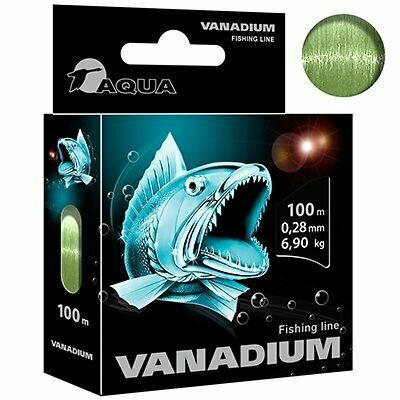 Леска для рыбалки AQUA Vanadium 0,28mm 100m ( 1 штука )