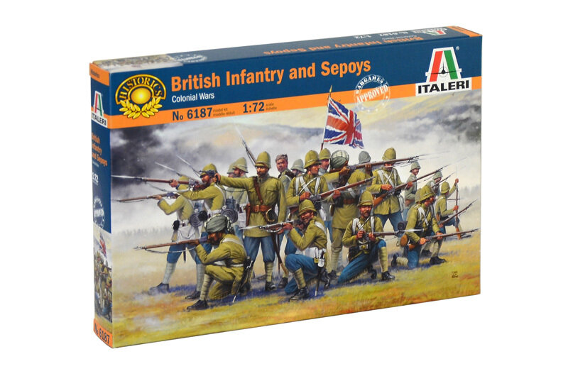 Сборная модель миниатюра / Модель для сборки Italeri / Солдатики BRITISH INFANTRY and SEPOYS (Colonial Wars)