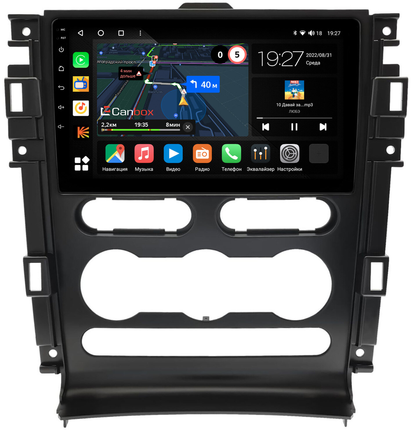 Штатная магнитола Ford Mustang 5 2004-2009 Canbox M-Line 4542-9-0185 на Android 10 (4G-SIM, 4/64, DSP, QLed)