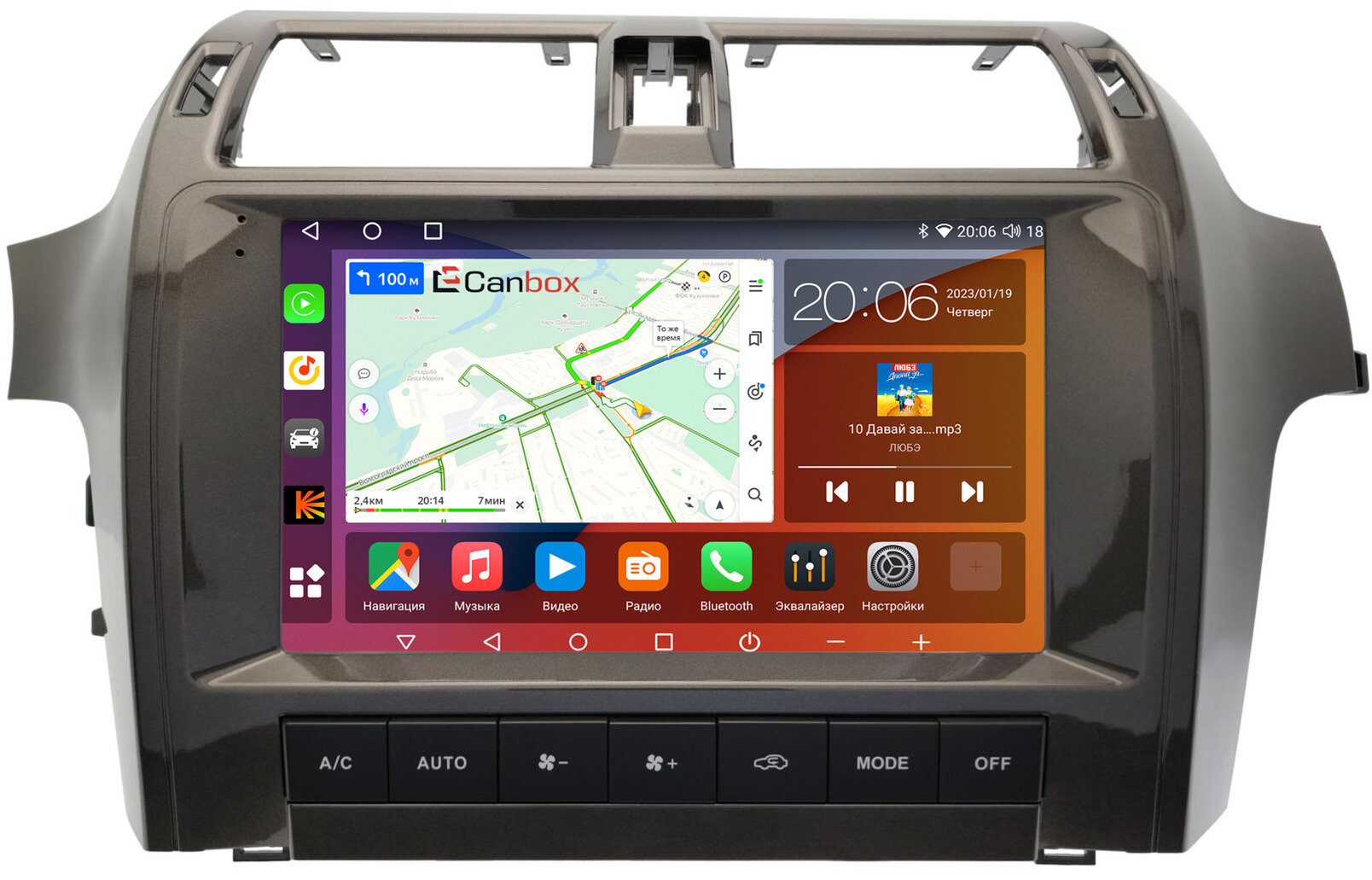 Штатная магнитола Lexus GX 460 2013-2023 (Тип B) Canbox H-Line 2K 4187-10-3220 на Android 10 (4G-SIM, 8/256, DSP, QLed)