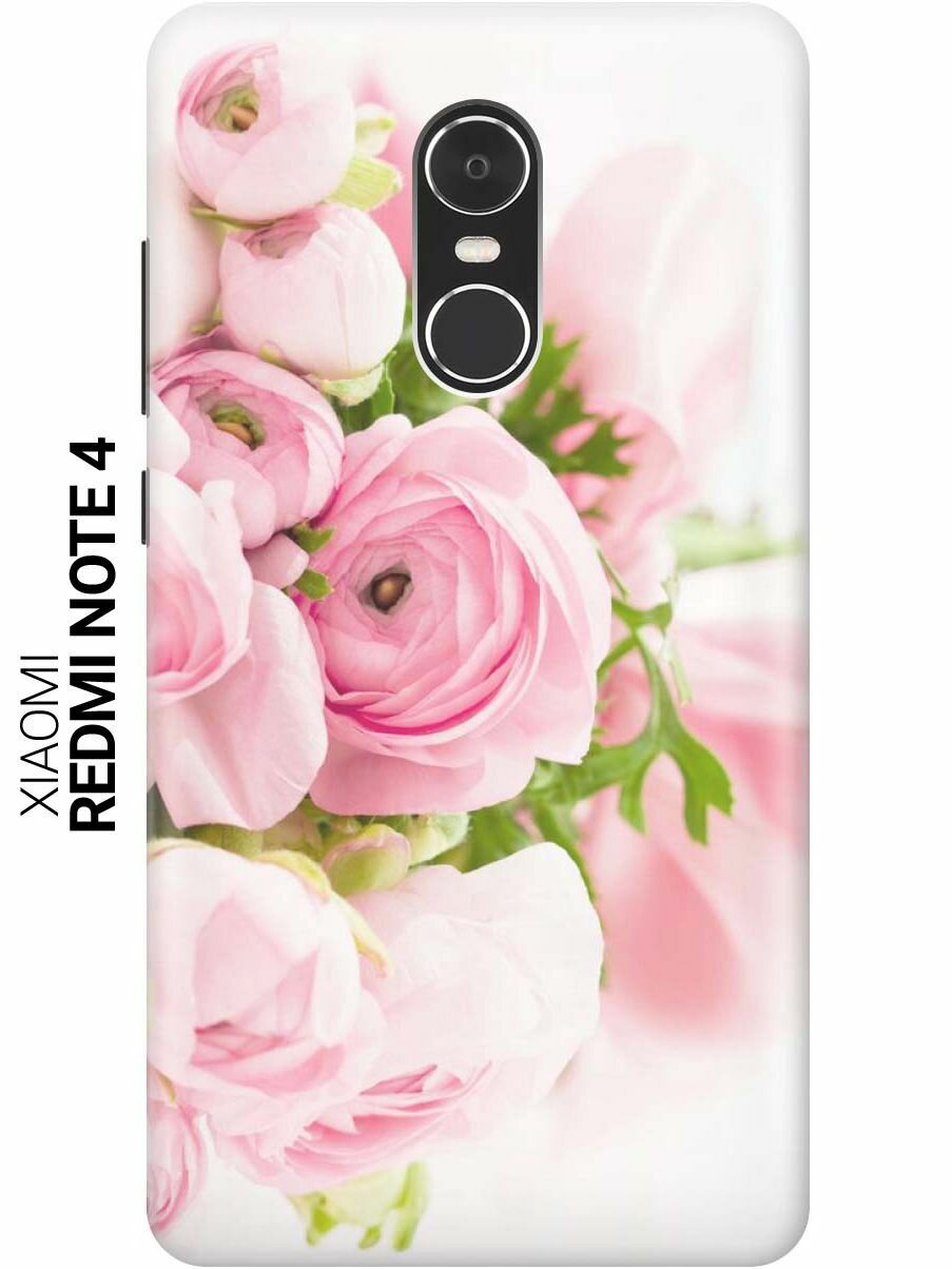 Силиконовый чехол на Xiaomi Redmi Note 4, Note 4X, Сяоми Редми Ноут 4, Ноут 4Х с принтом "Розовые розы"