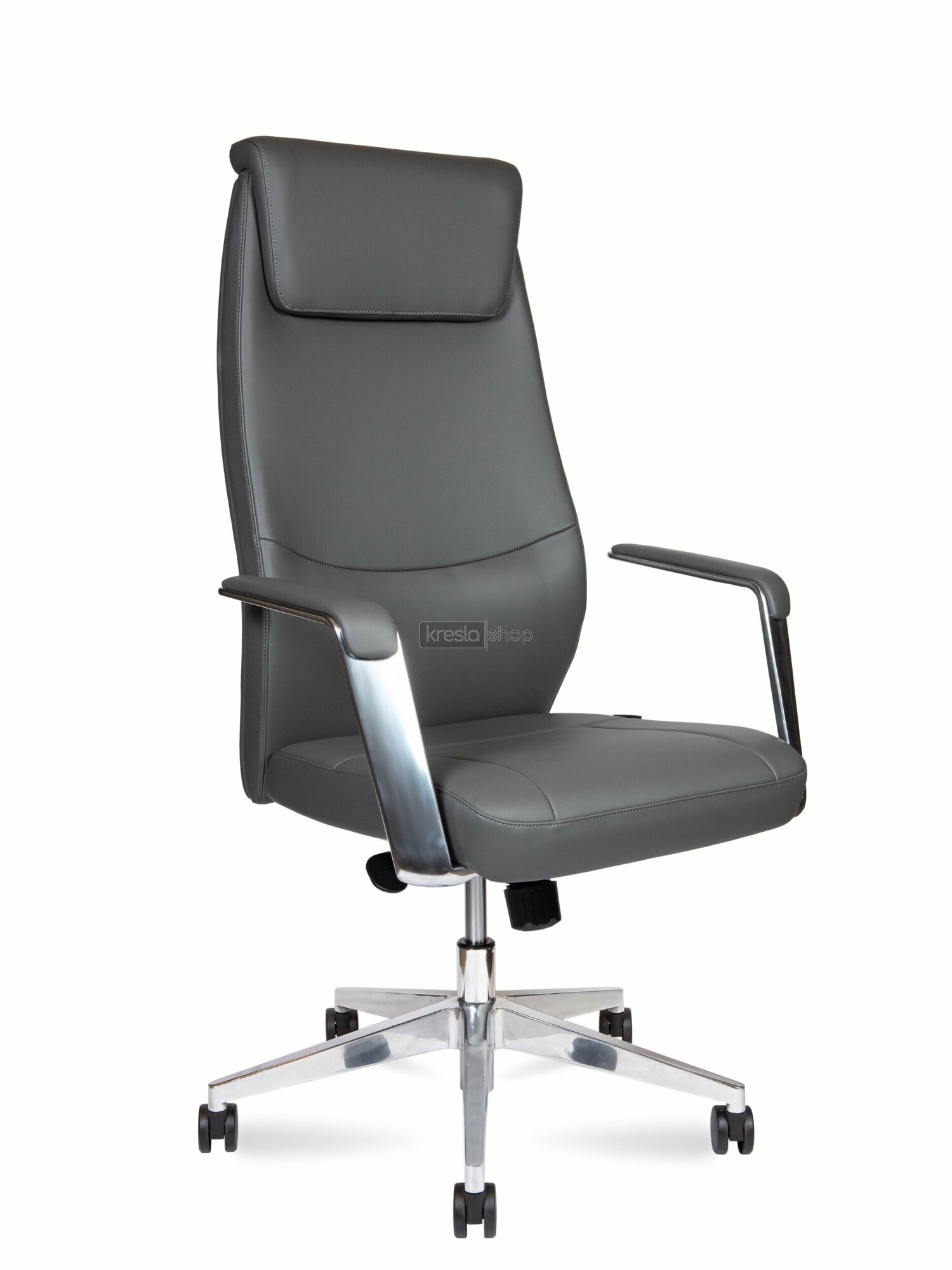 Кресло для руководителя Norden Davos Grey L331HCA-Grey серая премиум экокожа