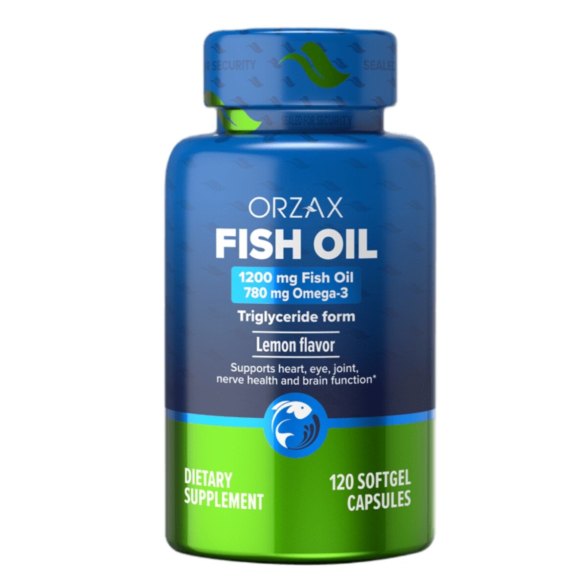 Рыбий жир Омега 3 Fish Oil Orzax в форме триглицеридов, 120 капсул