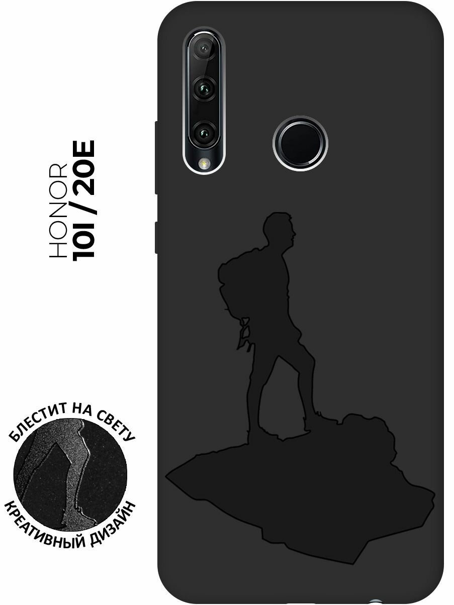 Матовый чехол Trekking для Honor 10i / 20e / Хонор 10 ай / 20е с эффектом блика черный