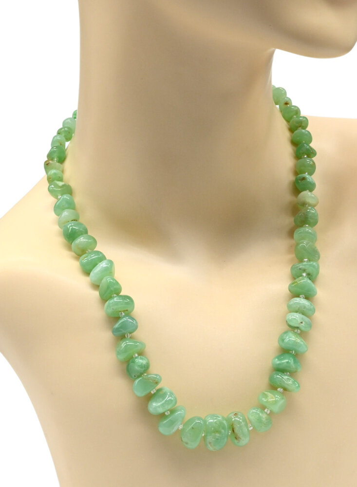 Бусы, хризопраз