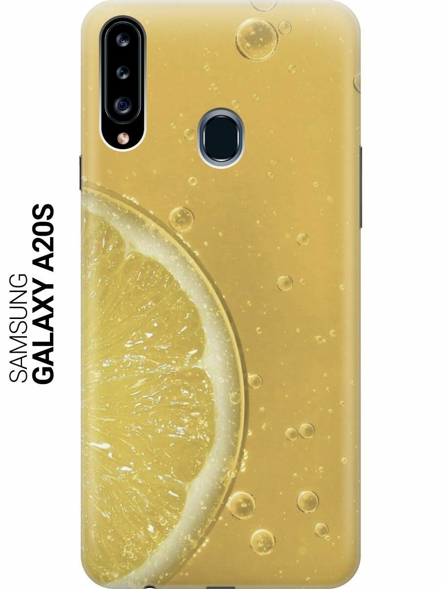 Силиконовый чехол на Samsung Galaxy A20s, Самсунг А20с с принтом "Лимонад"