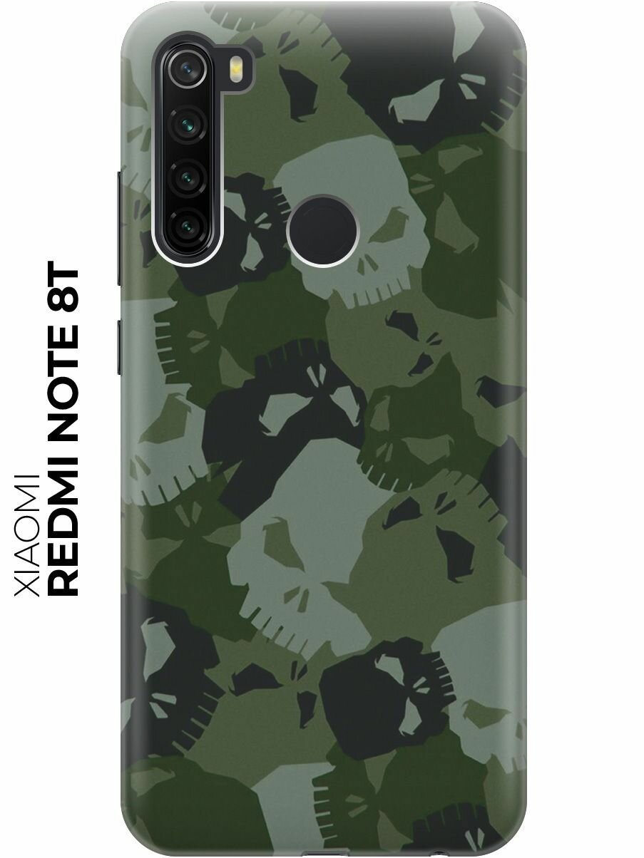 Силиконовый чехол Камуфляжные черепа на Xiaomi Redmi Note 8T / Сяоми Редми Ноут 8Т