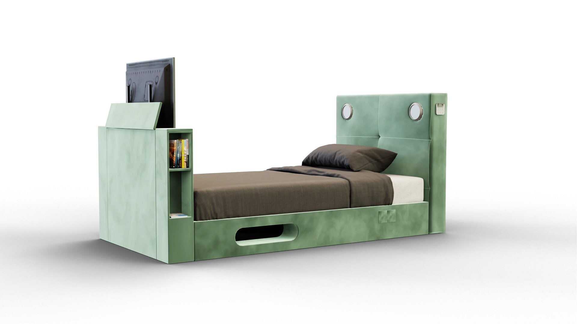 Подростковая кровать со встроенным ТВ Геспер 1