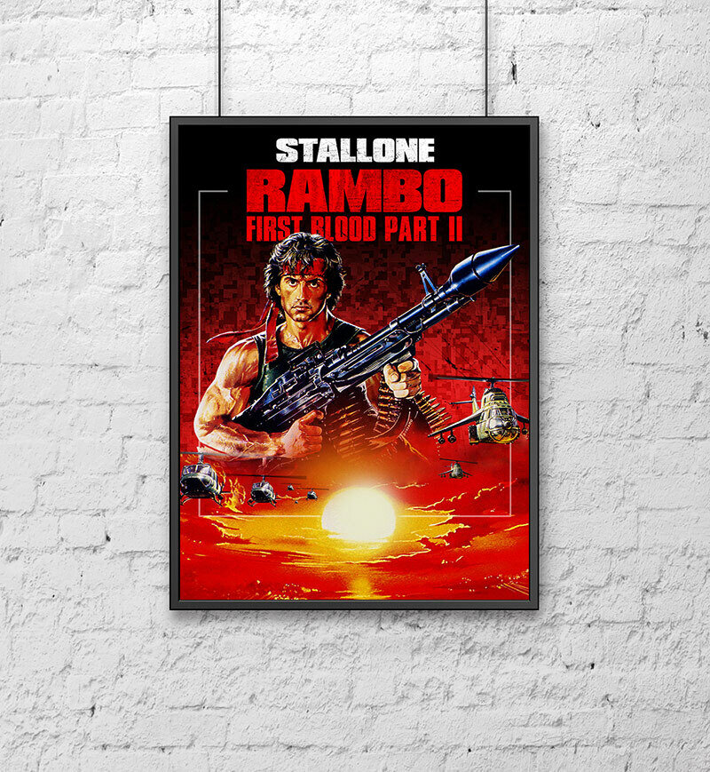 Постер для интерьера на стену (30х40 см). Кино Рэмбо (Rambo)