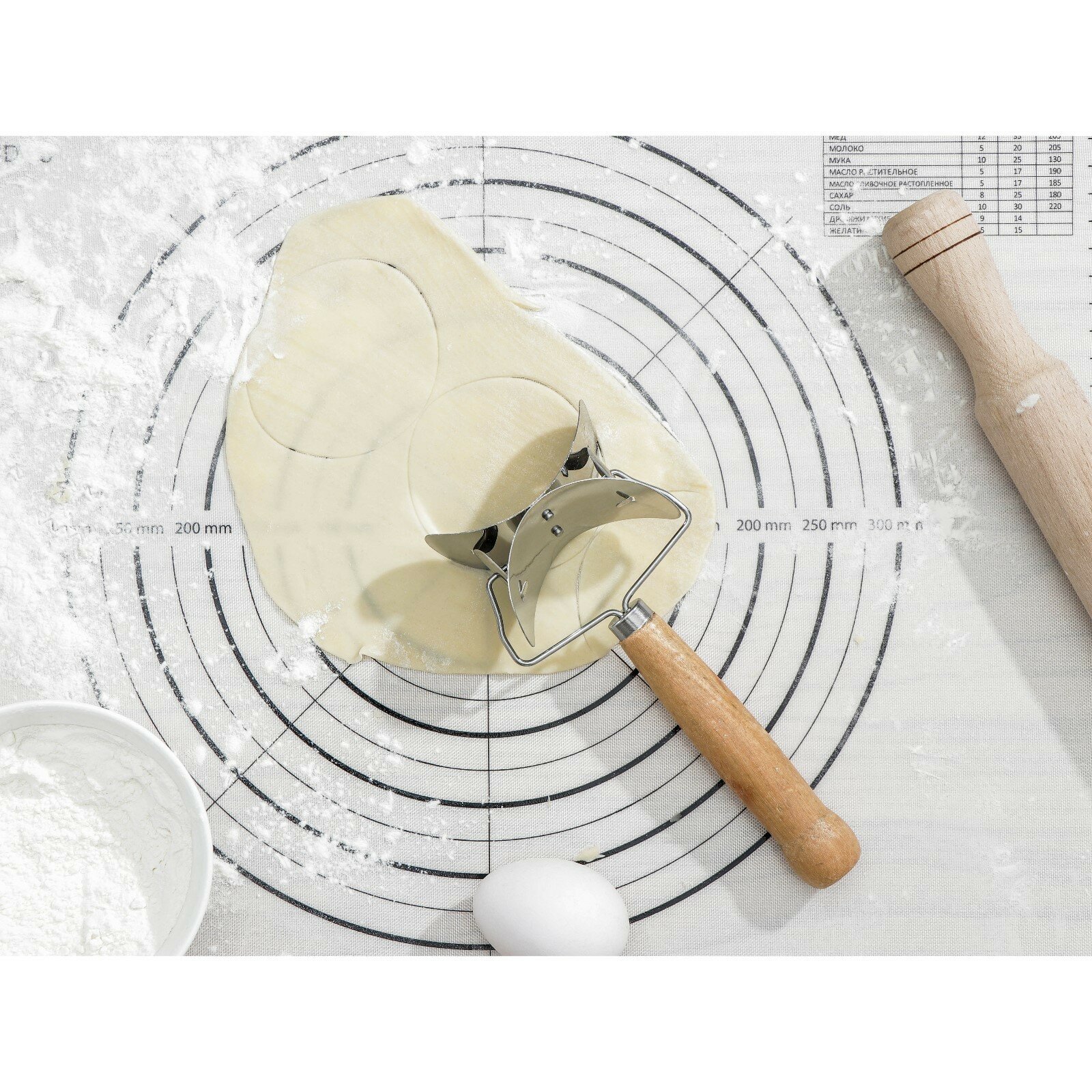 Ролик для вырезания кругов из теста Доляна «Профи», d=7 см, 16×10×5 см, нержавеющая сталь