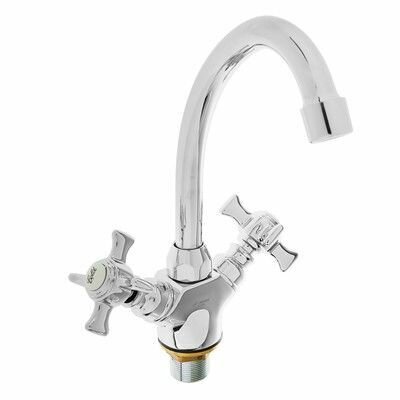 Смеситель кухня на гайке крест Хром Accoona A4670 (АС6)