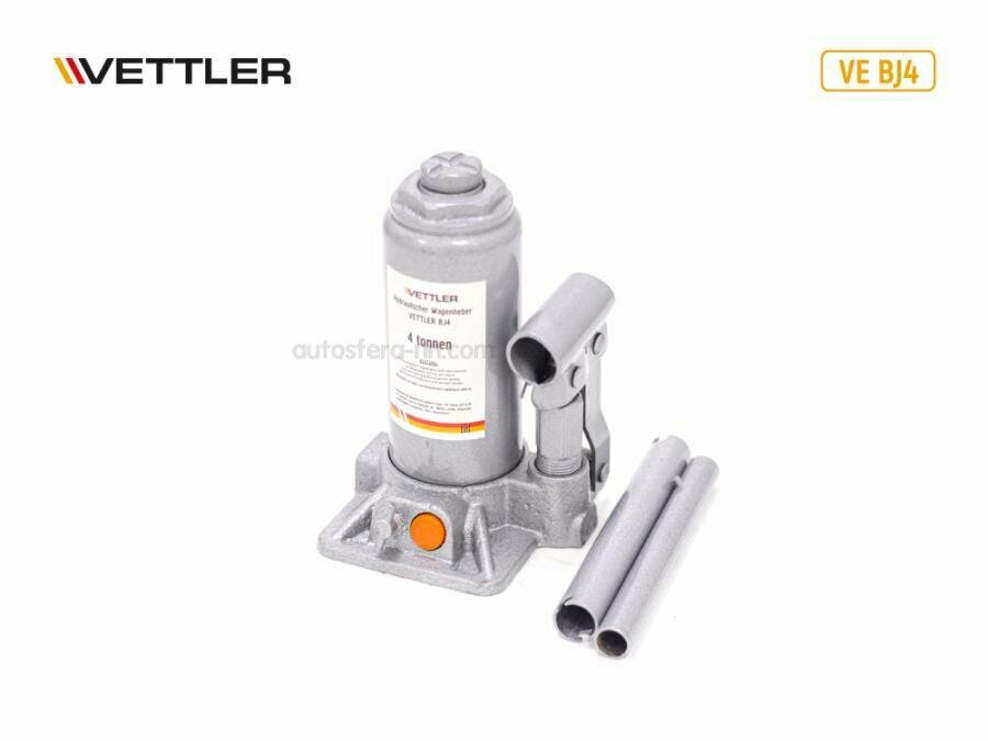 VETTLER 17088 домкрат гидравлич (4Т) бутылочный В кейсе (170X330) VETTLER