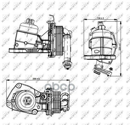 Кулер масл. LAND ROVER Range Rover 06 2011 NRF арт. 31354