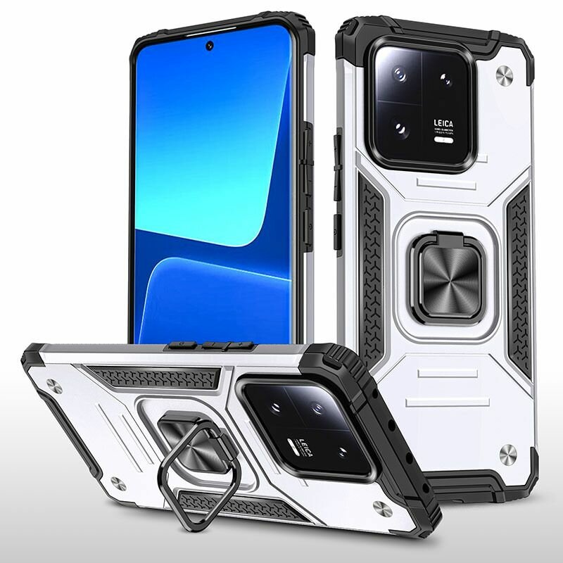 Противоударный чехол Legion Case для Xiaomi 13 Pro серебряный