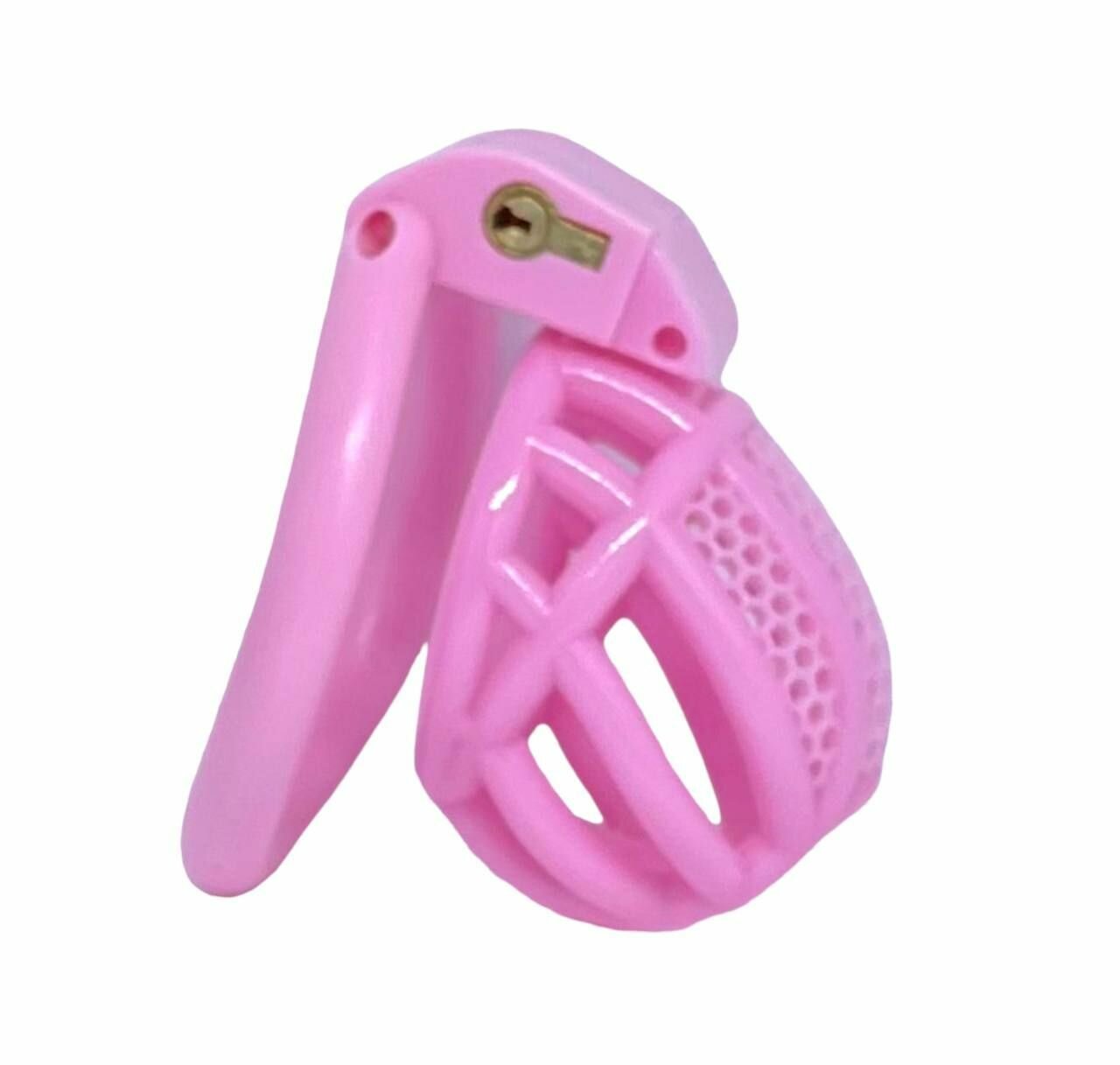 Мужской пояс верности Hotplease JJ с пластиковой сеткой, пластик, розовый, 18+