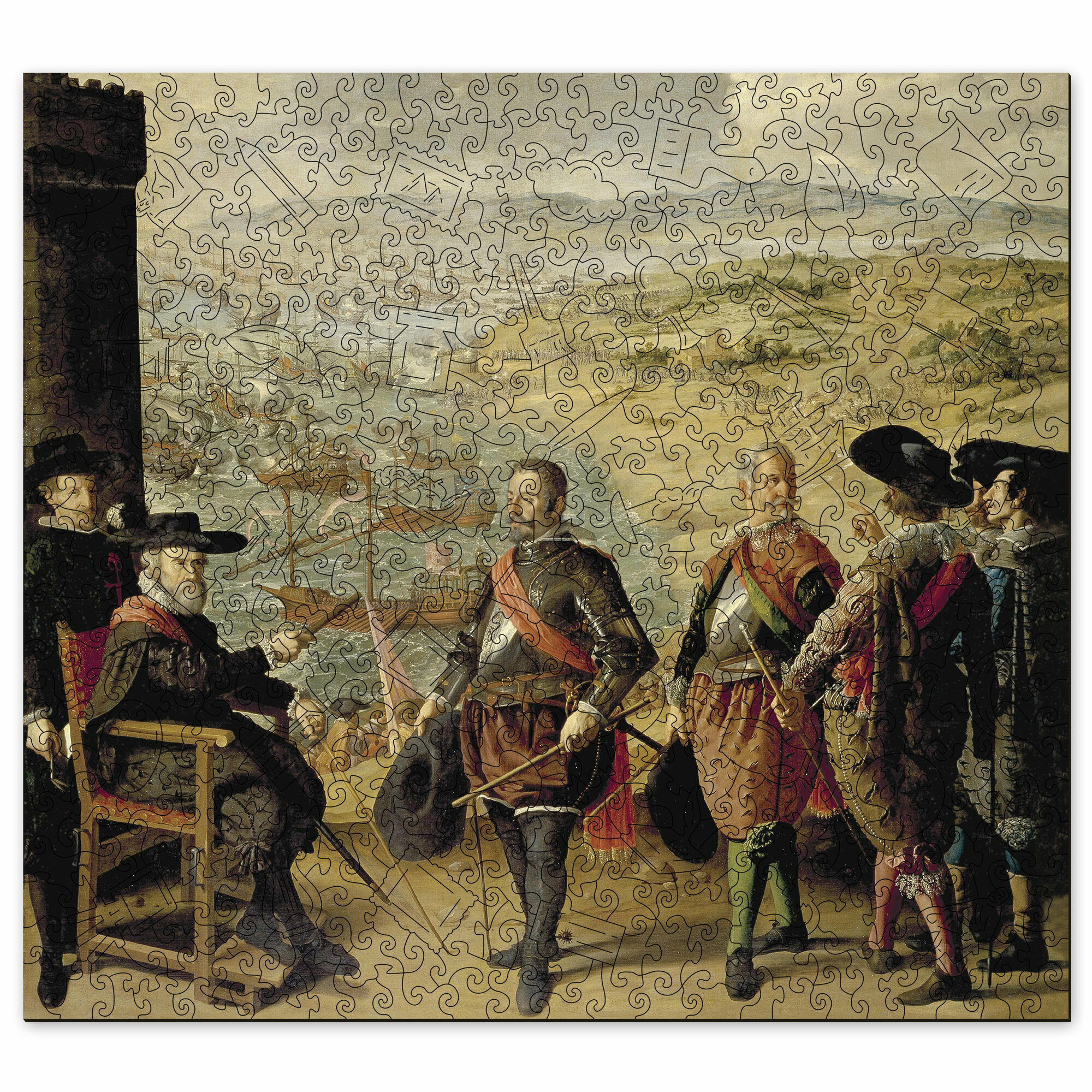 Деревянные пазлы для взрослых и детей/Оборона Кадиса/головоломка-игра/подарочный набор