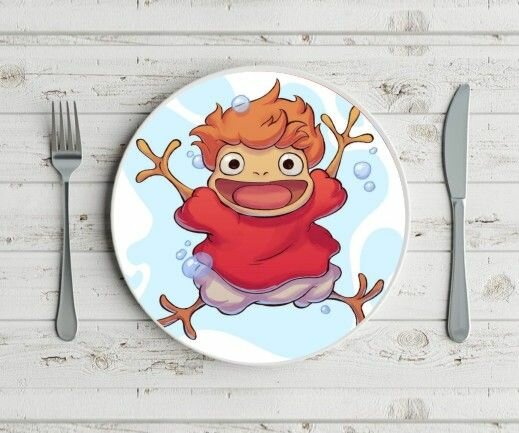 Тарелка Рыбка Поньо на Утёсе №3