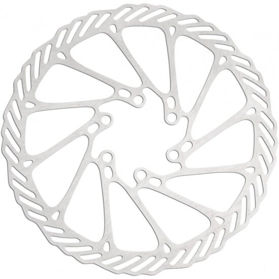 Ротор велосипедный Clarks CLARK`S CL-160, 160мм, 6 болтов, нержавеющая сталь, серебристый, 3-430