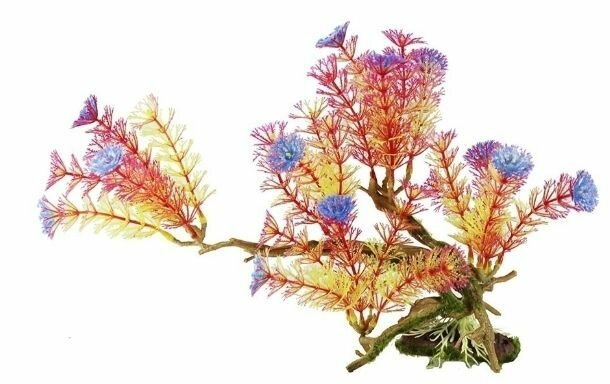 Fauna International Декорация для аквариума Растение на коряге №25, 30 см х 11 см х 25 см