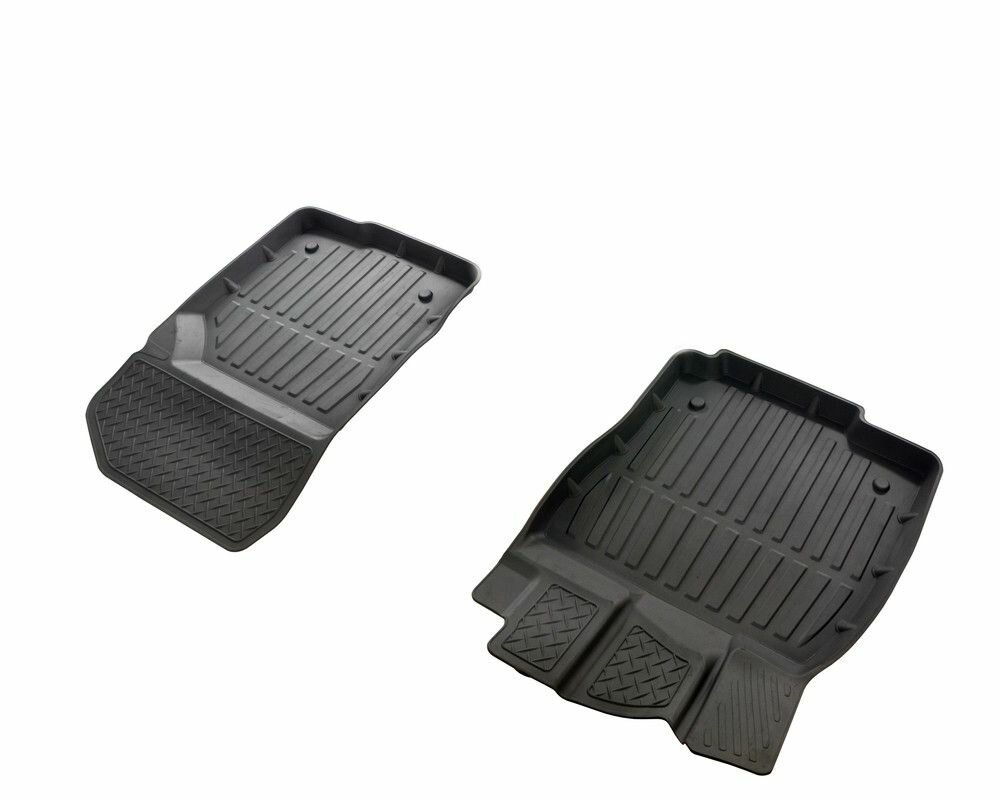 Коврики для салона резиновые SRTK 3D Standart для Skoda Octavia A7 (2013-) передние (низкий борт)