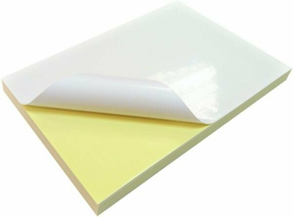 Бумага А4 БЕЛАЯ самоклеящаяся 100 листов