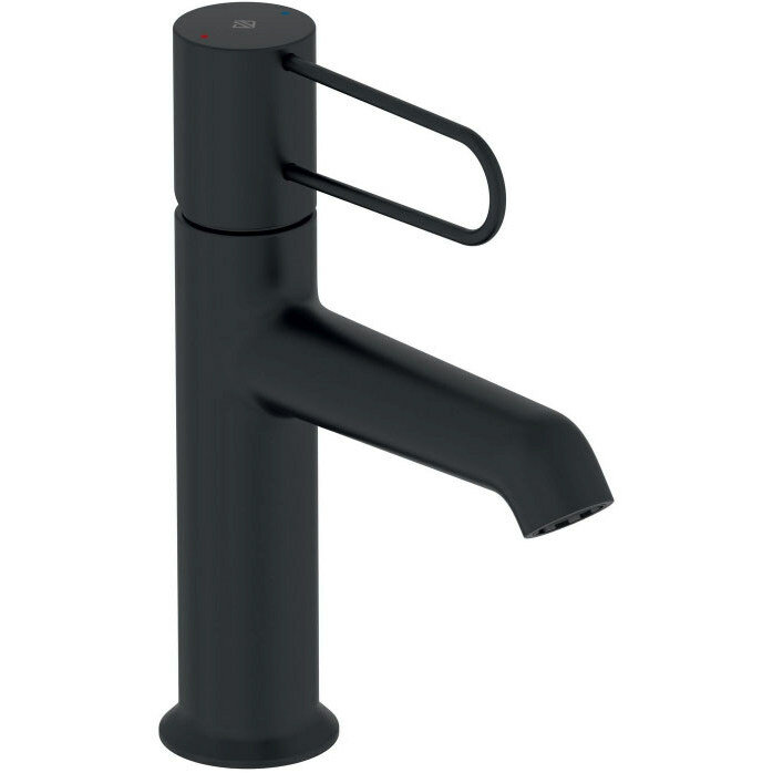 Смеситель для раковины Jacob Delafon ODEON RIVE GAUCHE (E21029-BL-BL) без донного клапана корпус черный, ручка черная