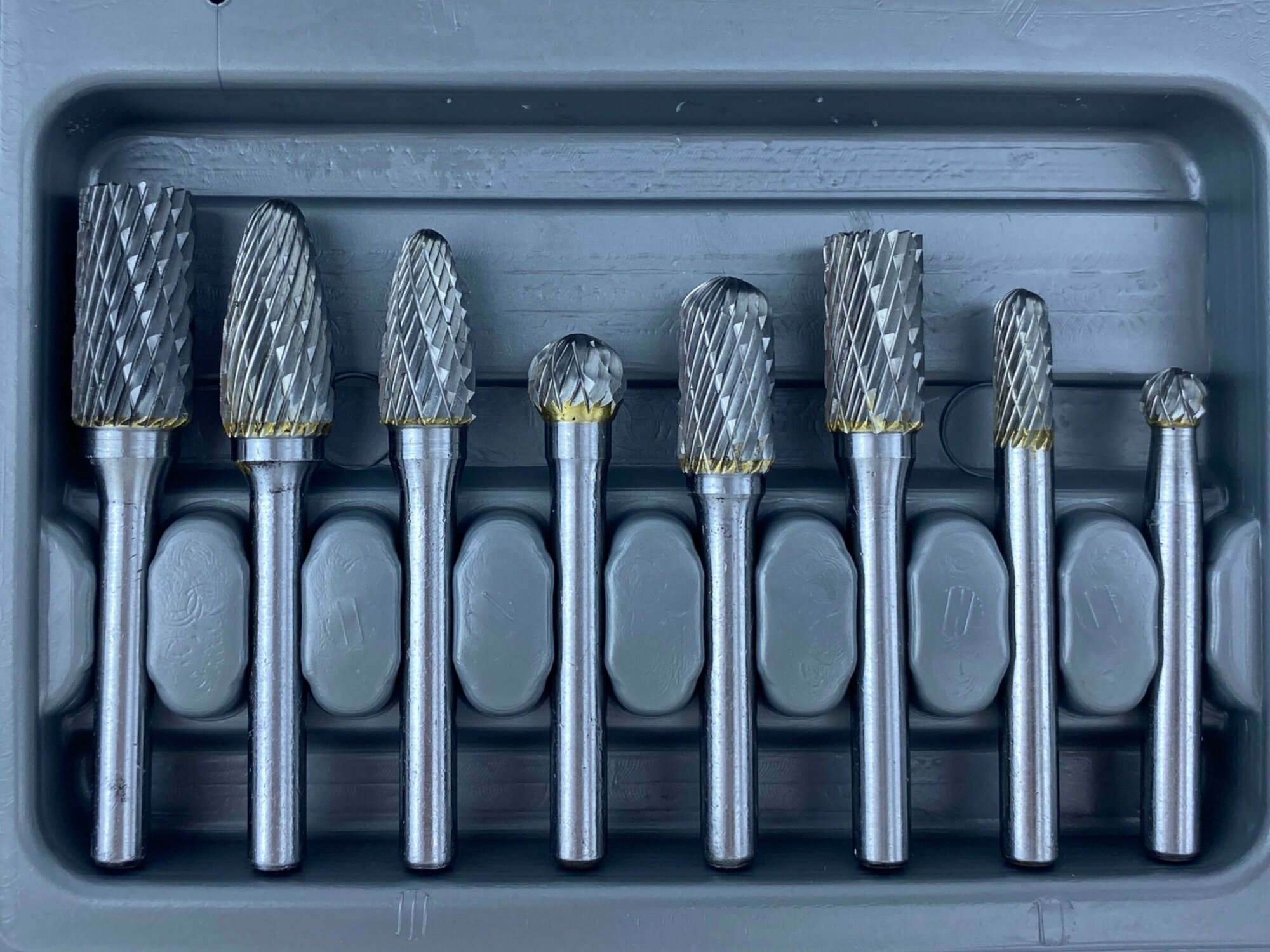 Борфрезы Радиус Авто твердосплавные для гравера, набор, 8 шт.