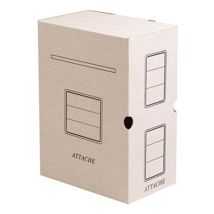 Короб архивный А4 гофрокартон 150мм белый вырубной замок арт.809771/219276. Количество в наборе 10 шт.