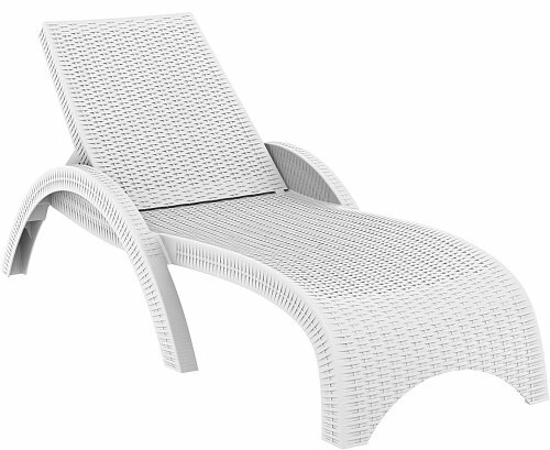 Шезлонг пластиковый Siesta Fiji GS 1009 (Fiji) Белый Размеры: Высота 440мм Глубина 730мм Ширина 1870мм