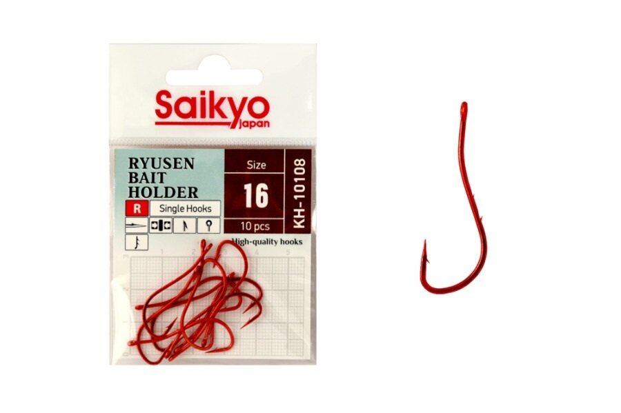 Крючки Saikyo KH-10108 R BN RYUSEN BAIT HOLDER №16 ( 1 упк. по 10 шт.)