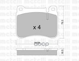 К-т дисков. тормоз. колодок Metelli арт. 2206680