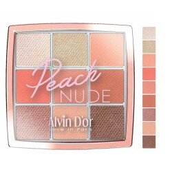 AES- 9 Peach NUDE Тени д/век "Alvin D`or" 9 colors 1