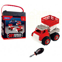 Машинка-конструктор "Собери сам" спецтехника "Пожарная машина" Junfa 1071