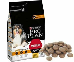 Сухой корм Pro Plan для собак средних пород курица и рис opti balance medium adult chicken 3кг